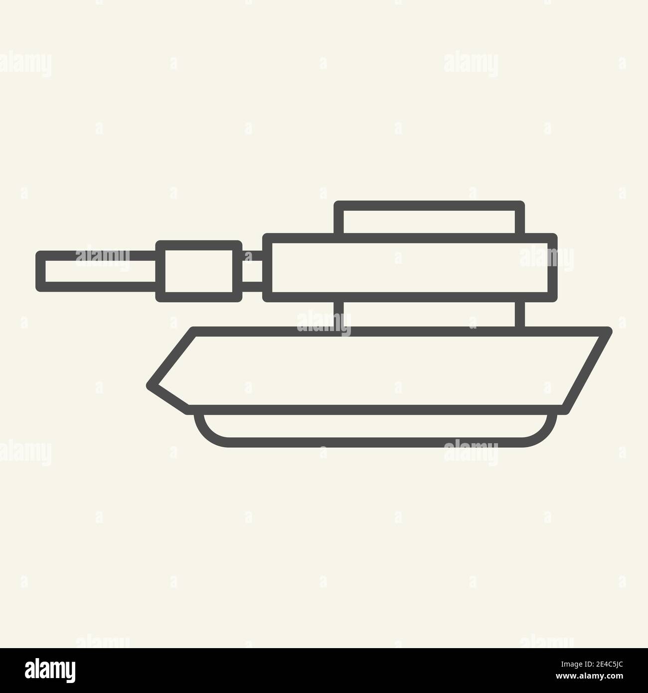 Tank thin line icon. Panzer vector illustration isolated on white ...