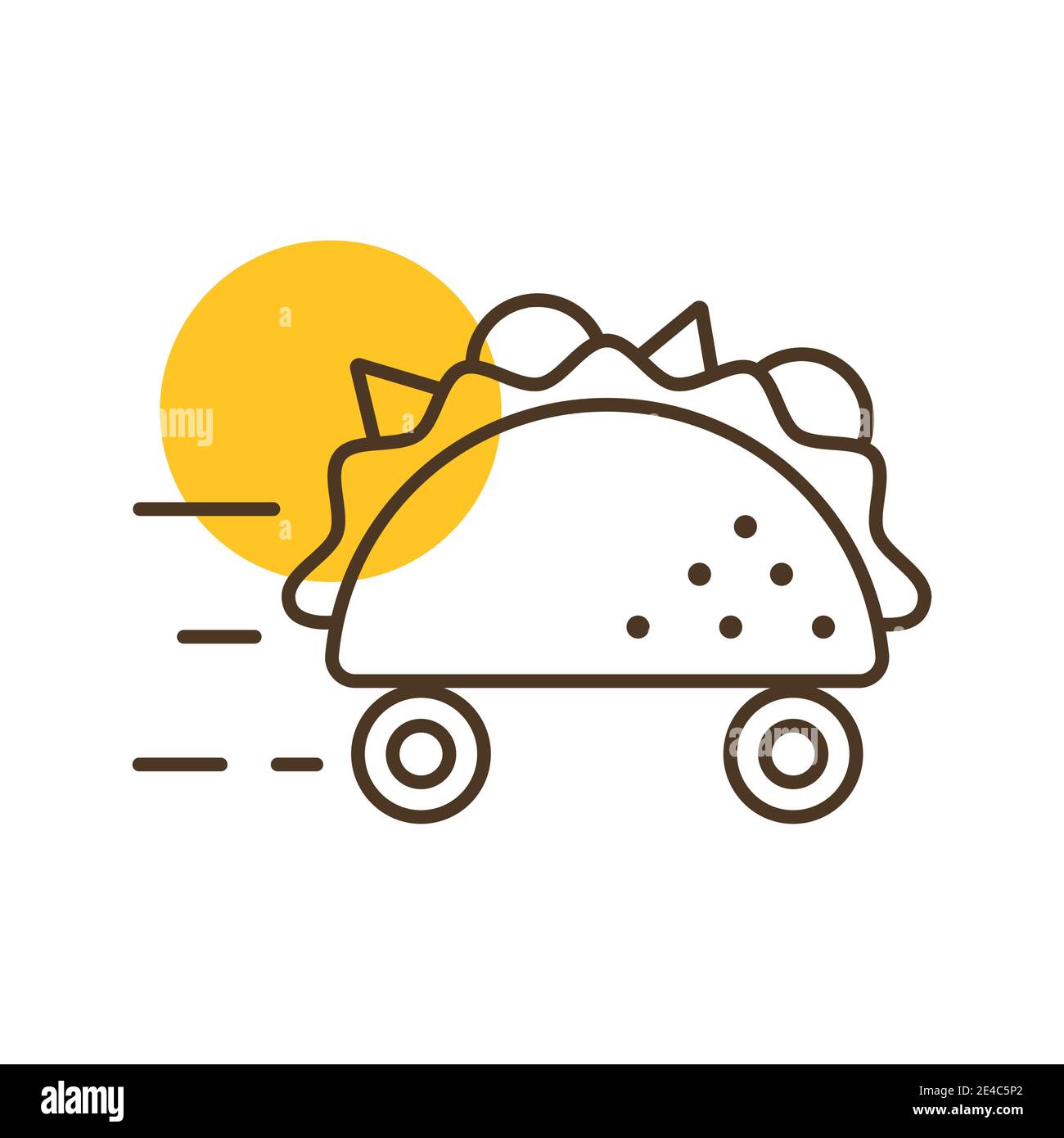 Taco delivery vector icon. Fastfood sign. Graph symbol for cooking web ...