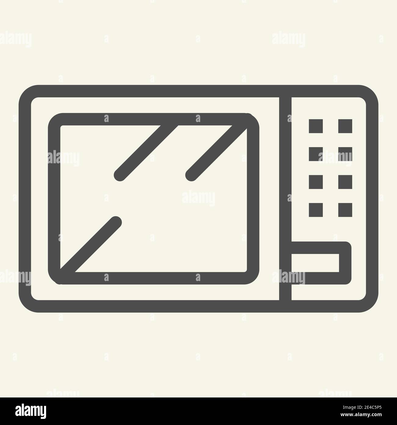 Microwave line icon. Board microwave oven symbol, outline style ...