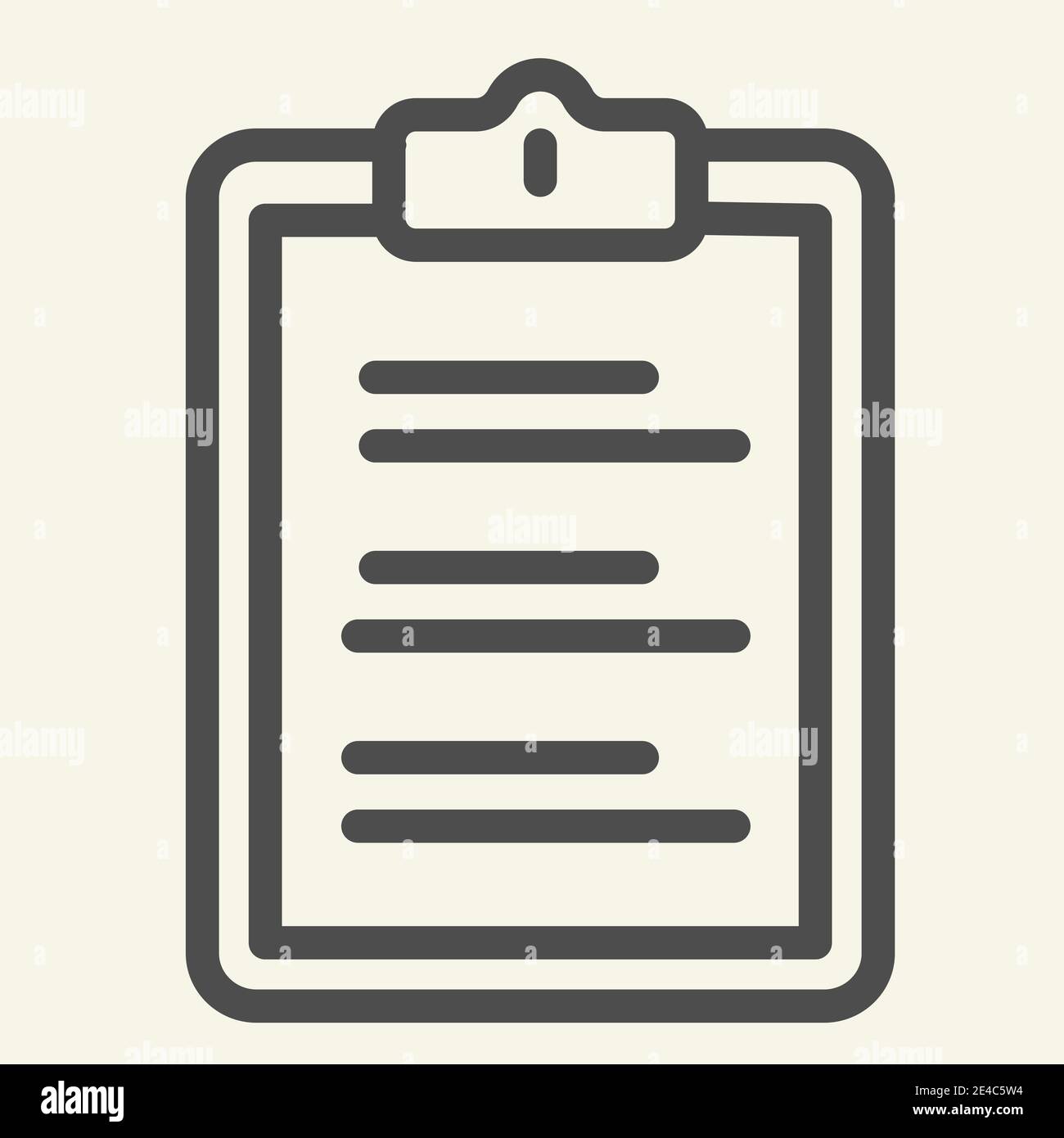 Medical check list line icon. Survey form outline style pictogram on ...