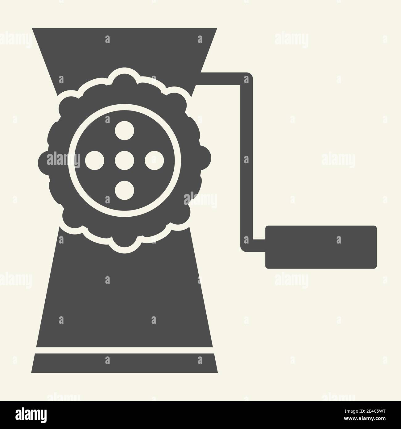 Meat grinder solid icon. Manual mincer symbol, glyph style pictogram on ...