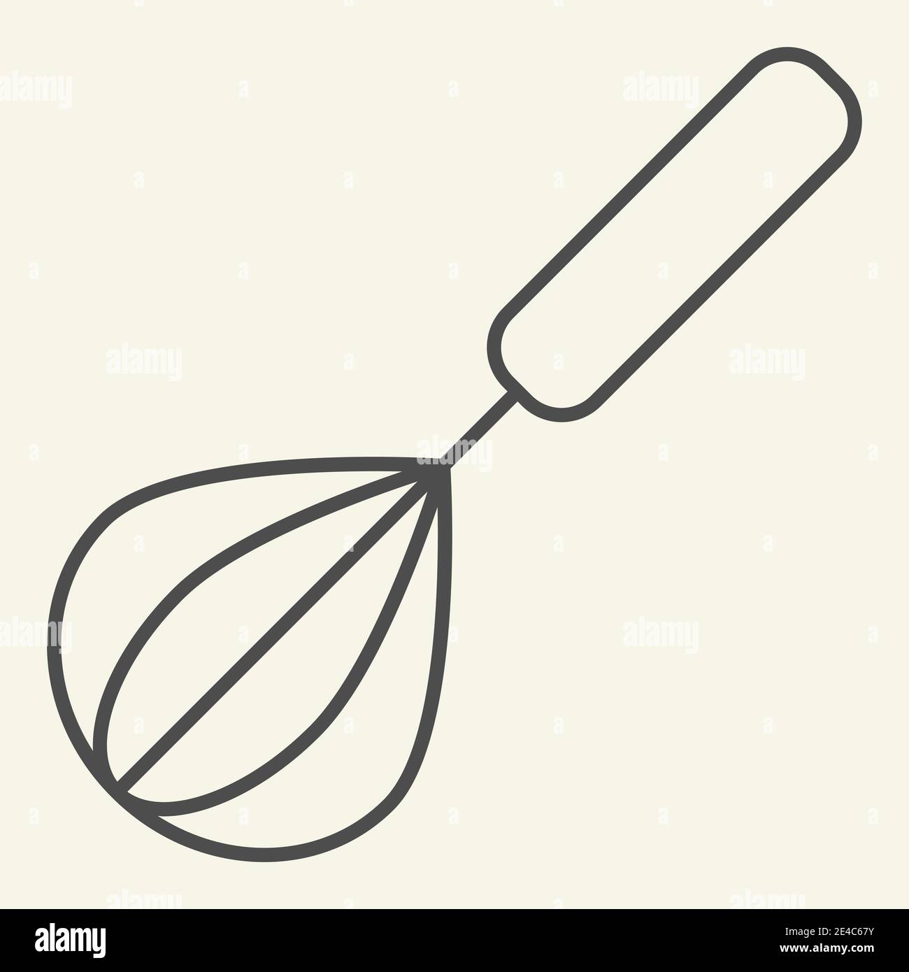 Manual Mixer thin line icon. Whisk symbol, outline style pictogram on ...