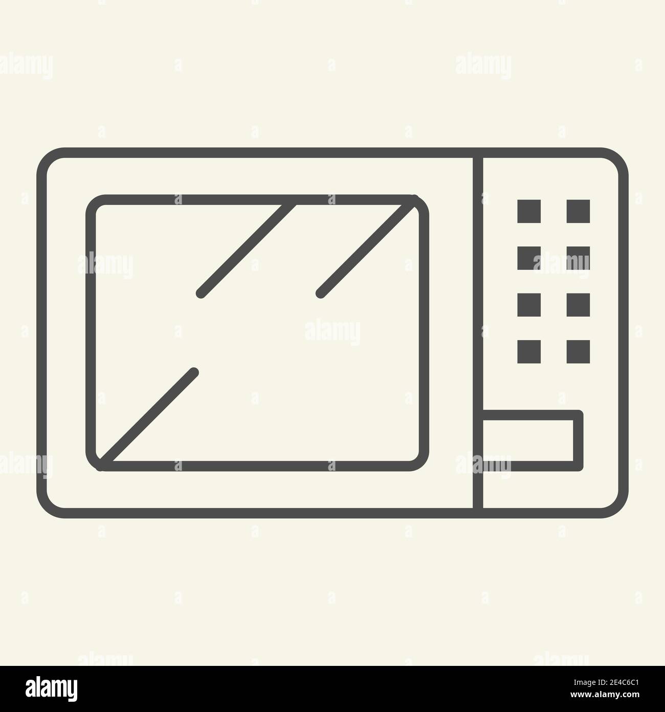 Microwave thin line icon. Board microwave oven symbol, outline style ...