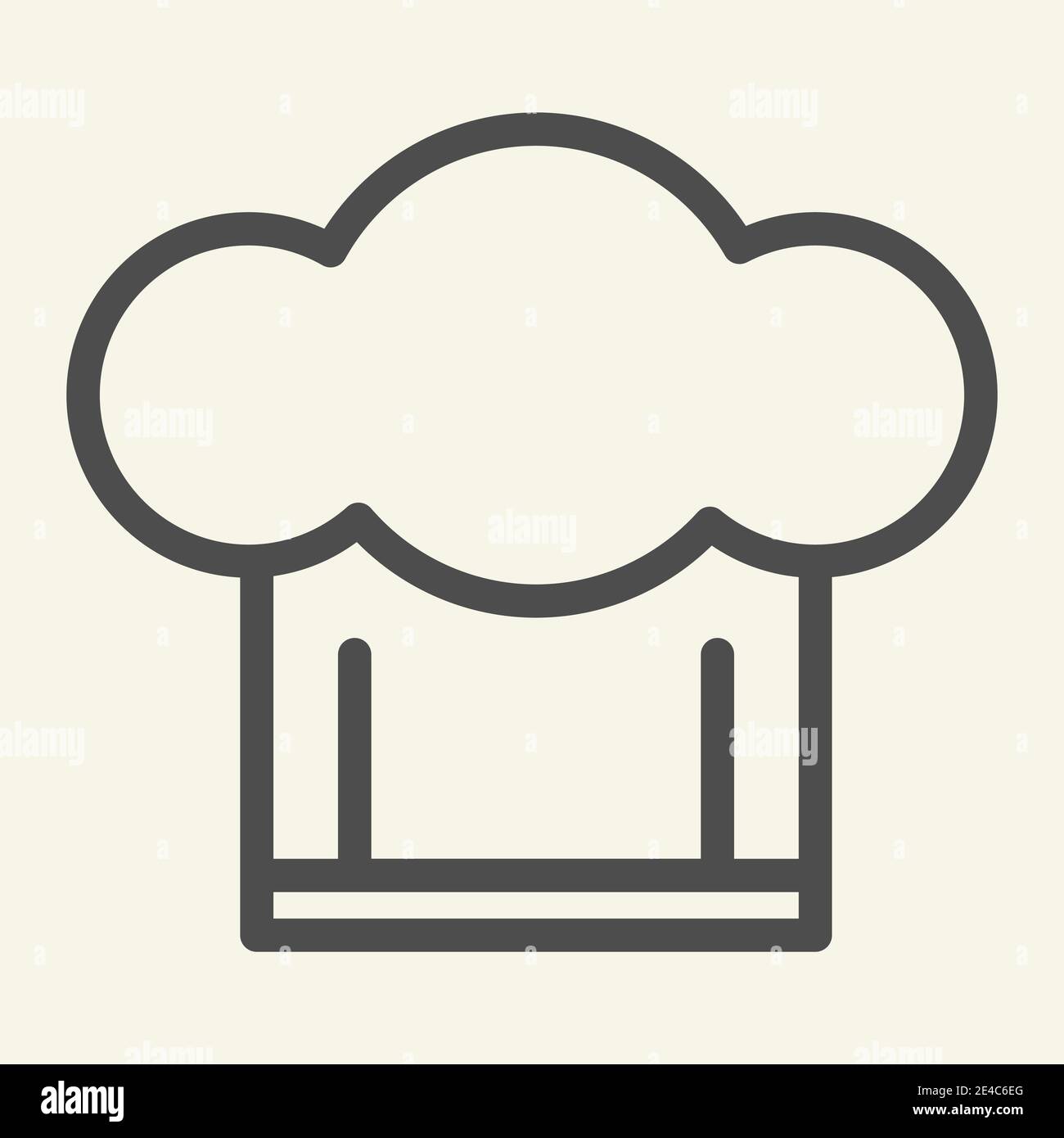 Chef hat line icon. Cooking cap symbol, outline style pictogram on ...