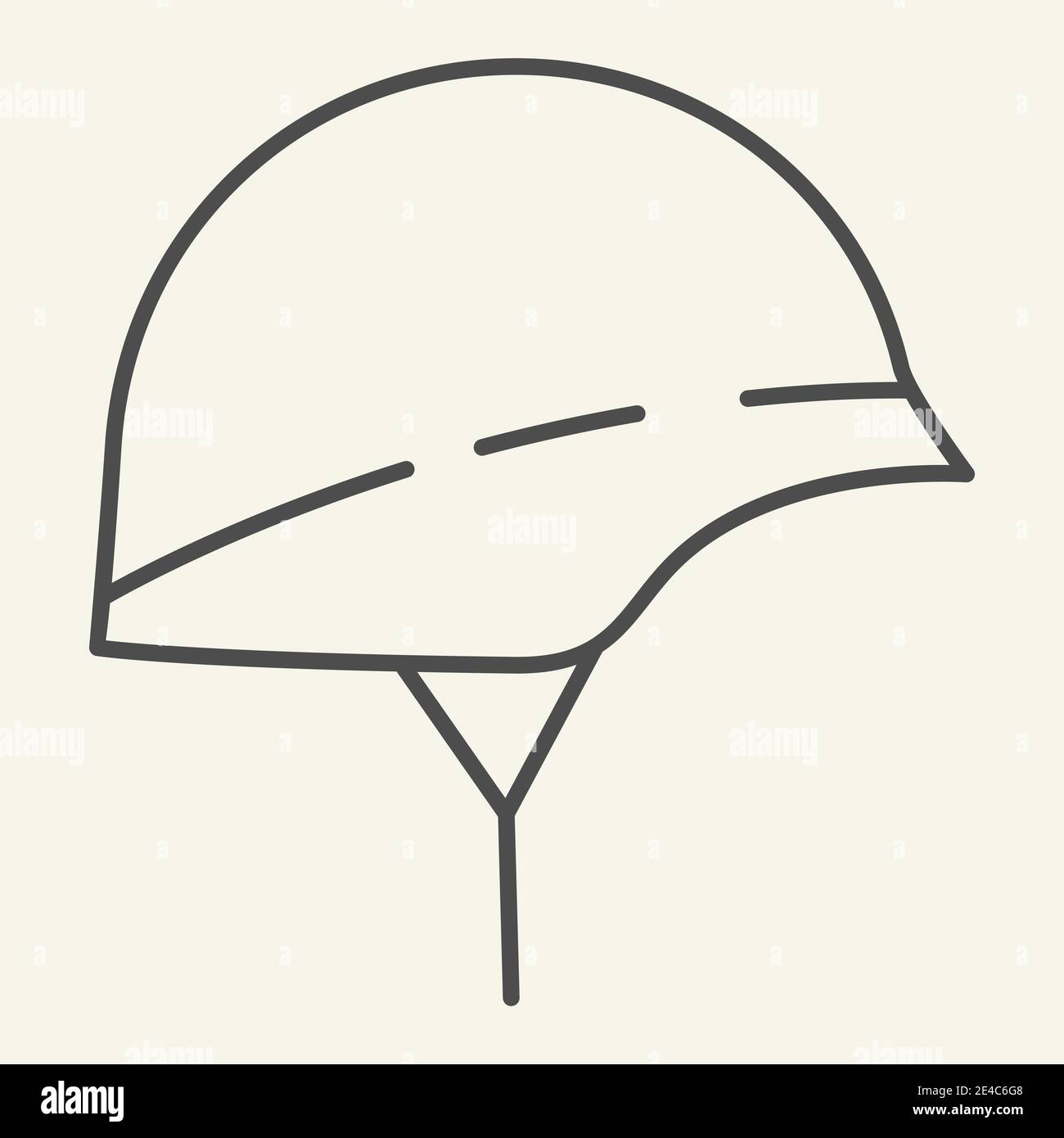 Hard hat thin line icon. Helmet vector illustration isolated on white ...