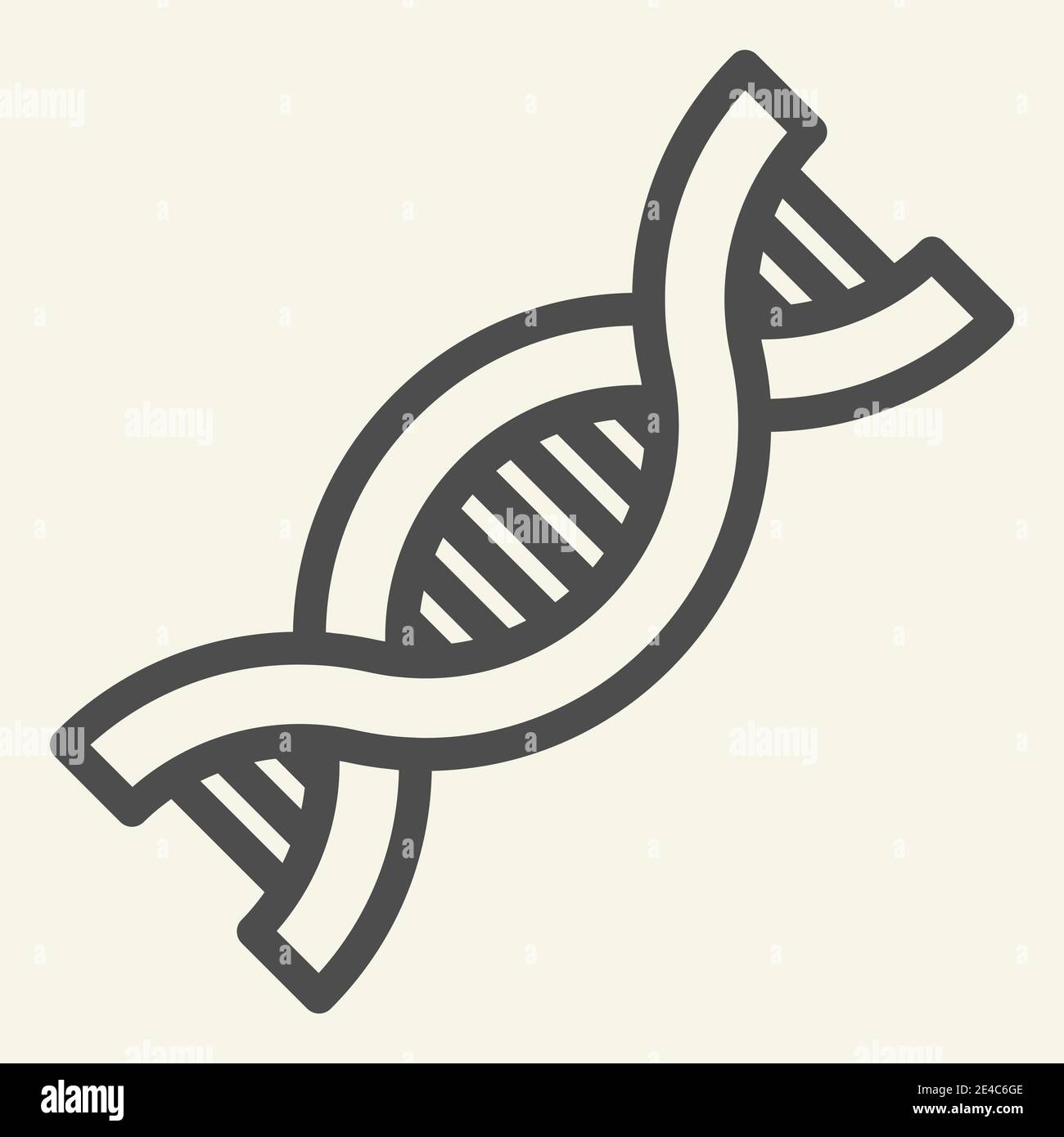 DNA line icon. DNK molecule outline style pictogram on white background ...