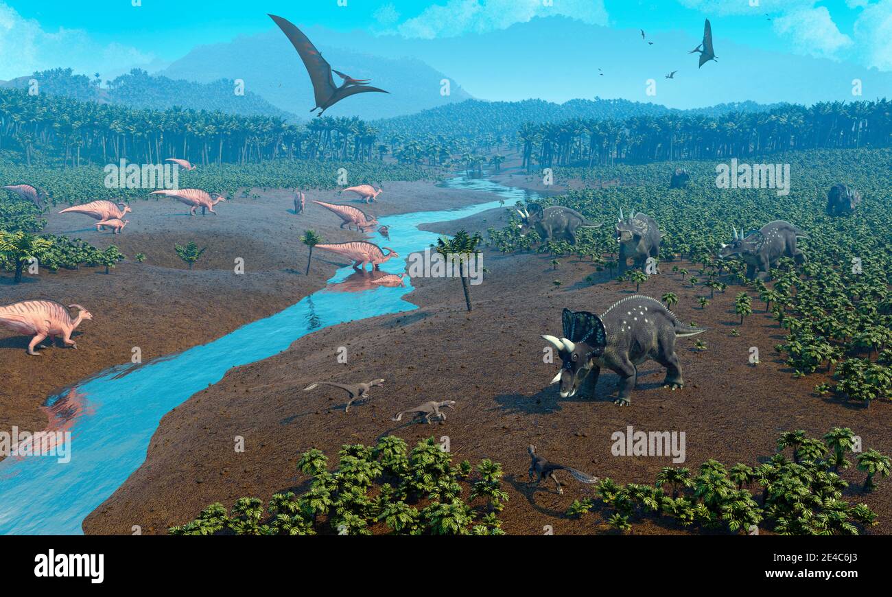 Palaeozoology cretaceous period dinosaurs hi-res stock photography and ...