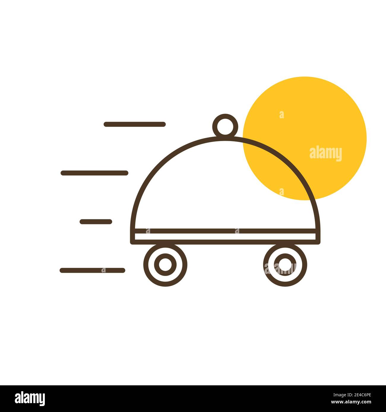 Food delivery with dish vector icon. Delivery sign. Graph symbol for ...