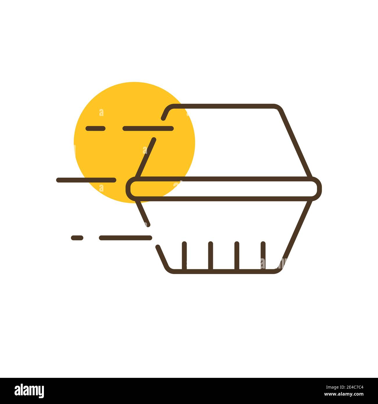 Food box vector icon. Delivery sign. Graph symbol for cooking web site ...