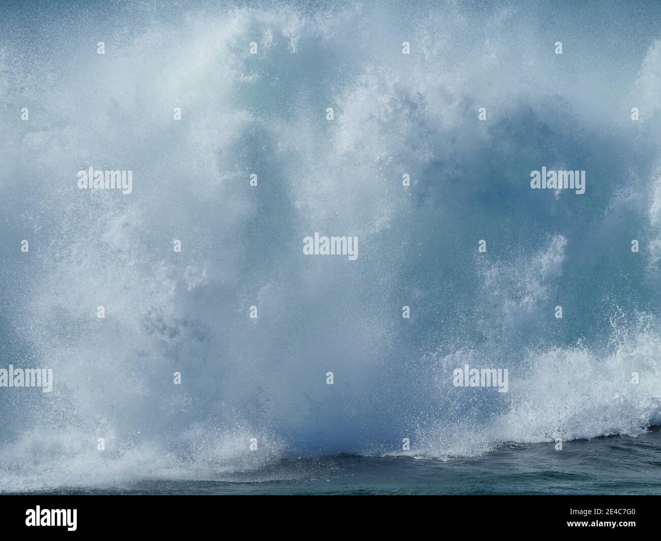 wild ocean waves crashing closeup, an explosion of sea water, Summer ...