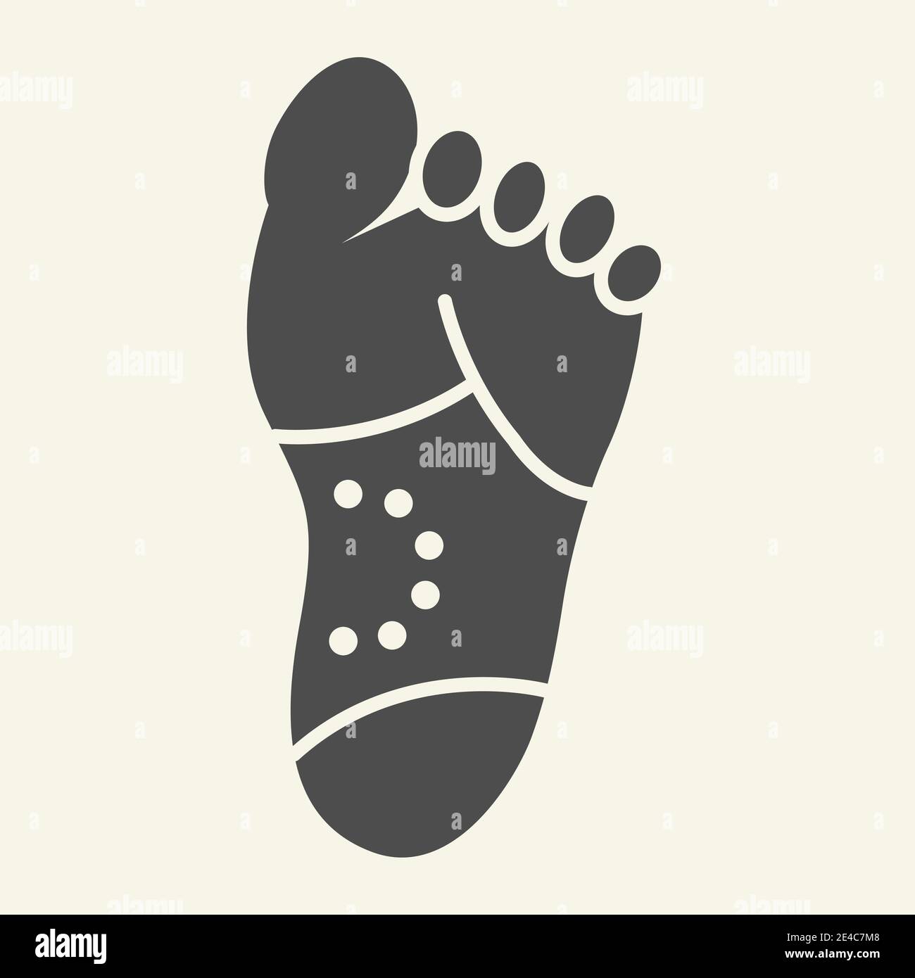 Feet pain solid icon. Gout glyph style pictogram on white background ...