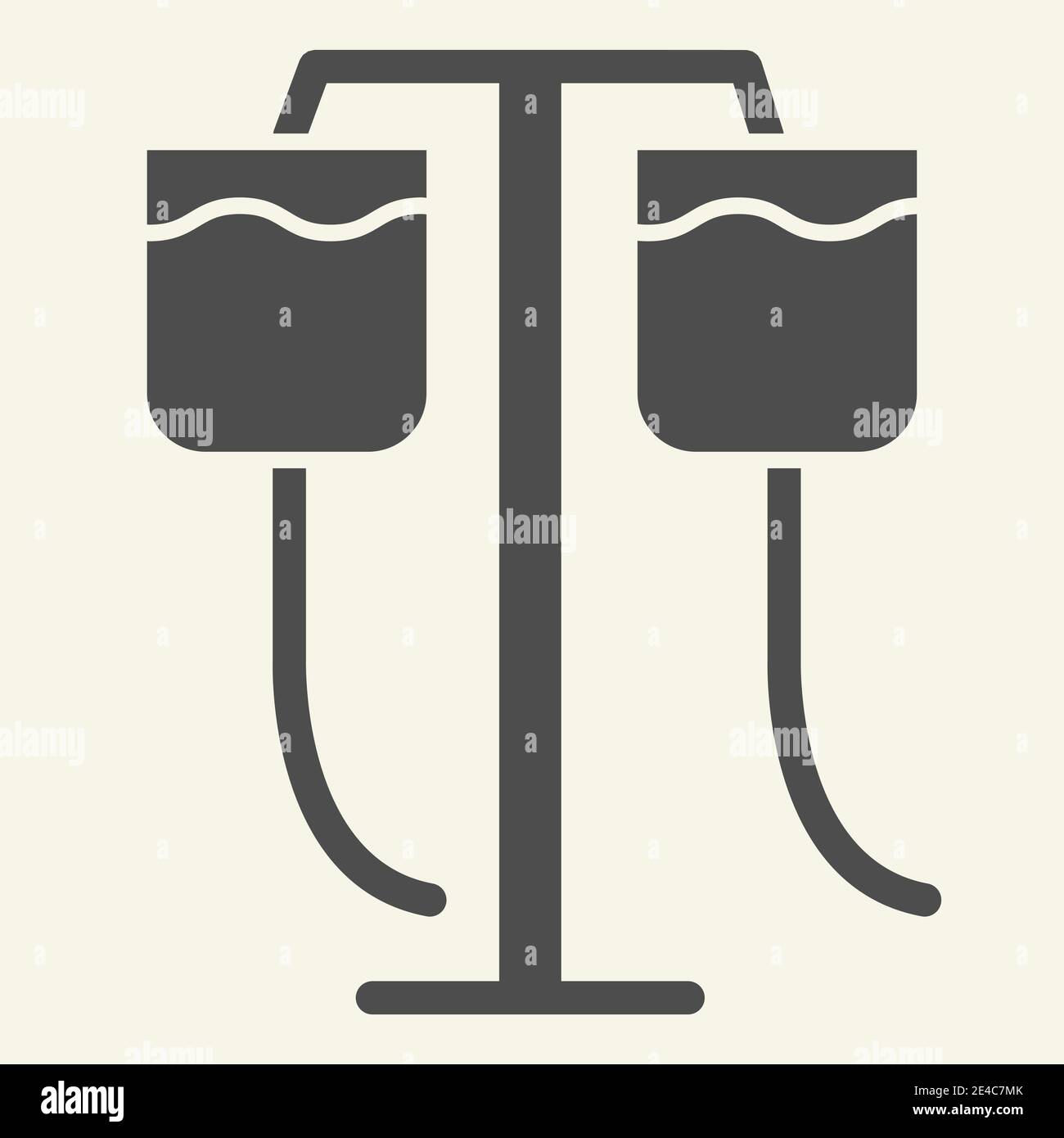 Dropper stand solid icon. Medical dropper with liquid inside glyph ...
