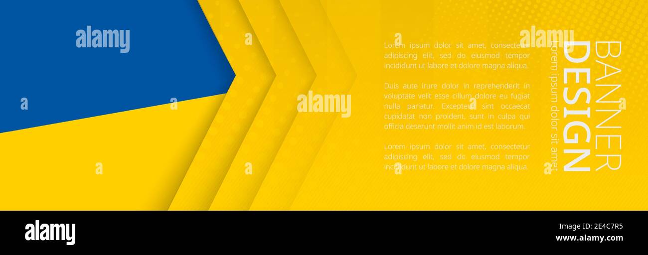 Banner template with flag of Ukraine for advertising travel, business ...