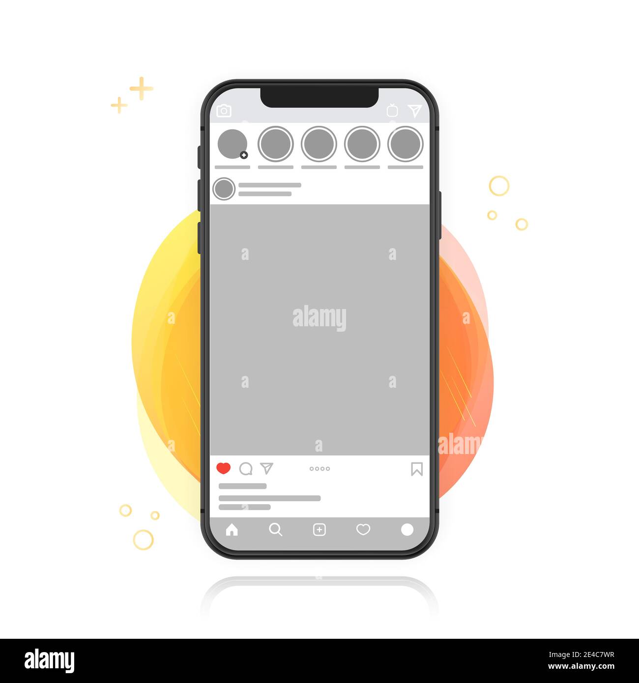 Smartphone blank screen, phone mockup. Template for infographics or ... Smartphone blank screen, phone mockup. Template for infographics or ...