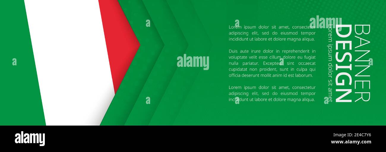 Banner template with flag of Italy for advertising travel, business and ...