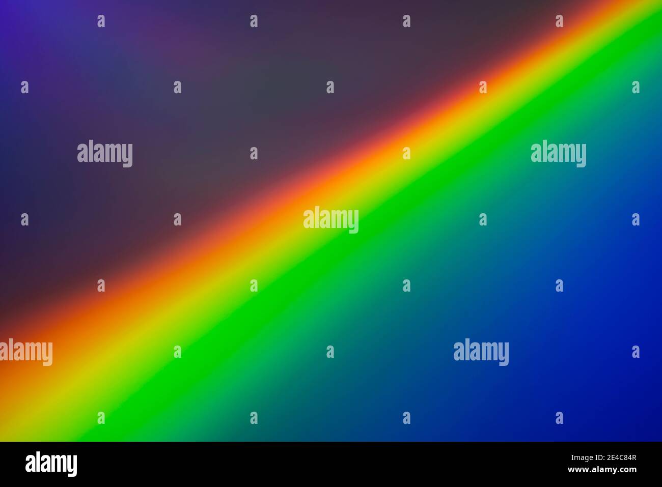 Blurred bright diagonal rainbow light refraction overlay effect for ...