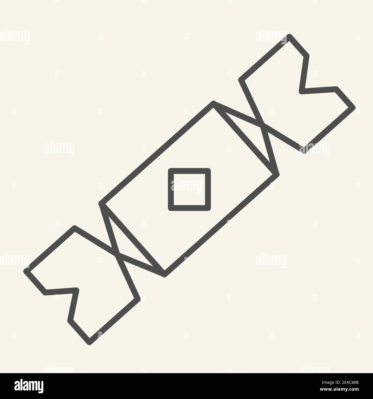 Candy thin line icon. Wrapped caramel candy outline style pictogram on ...