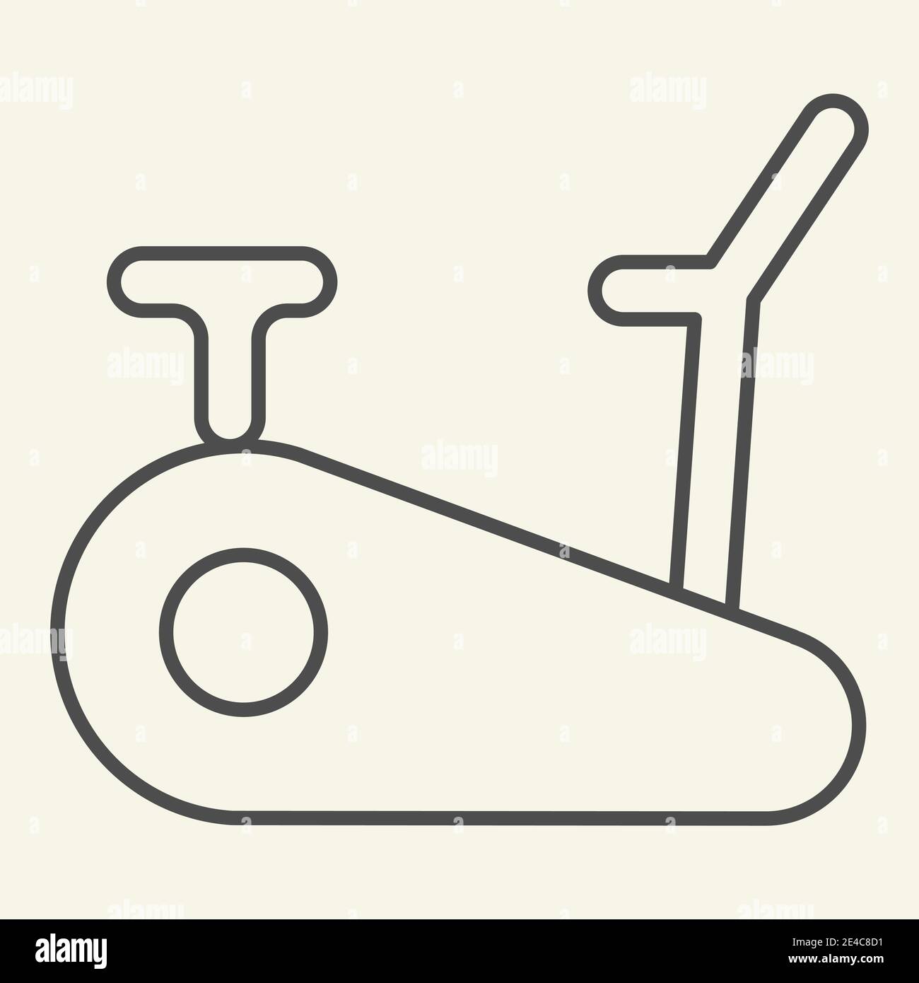 Exercise bike thin line icon. Exercycle outline style pictogram on ...