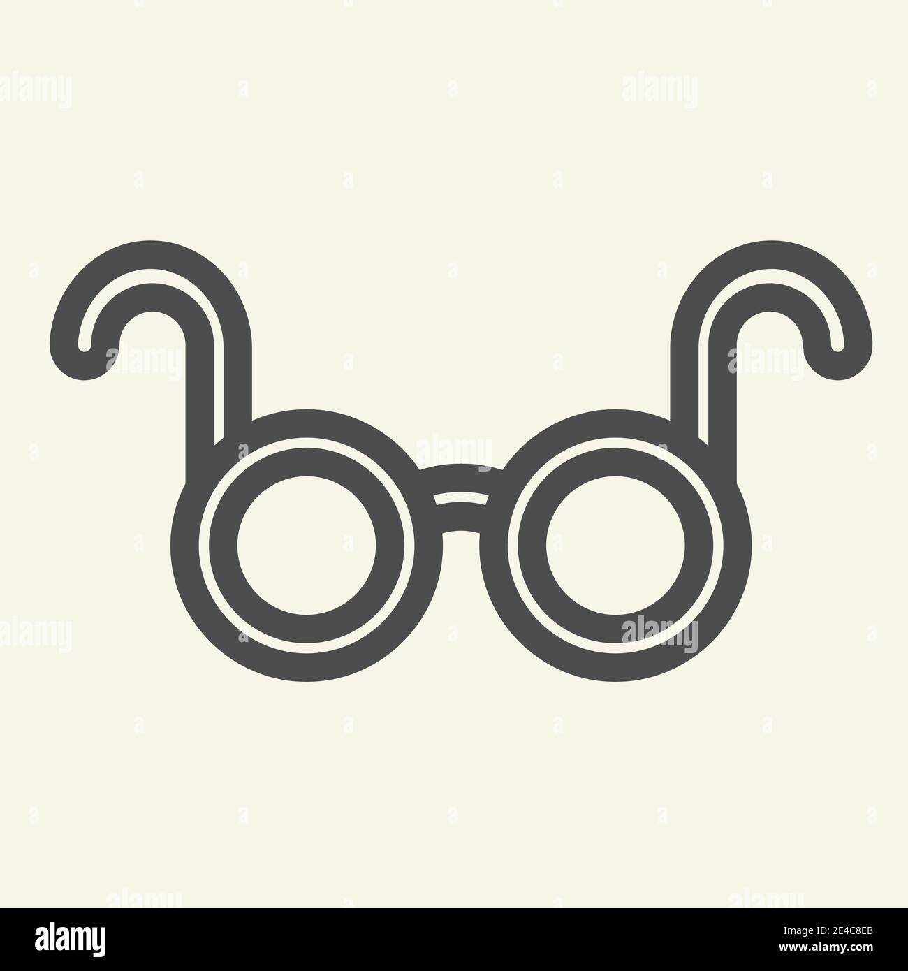 Glasses line icon. Spectacles optical symbol outline style pictogram on ...