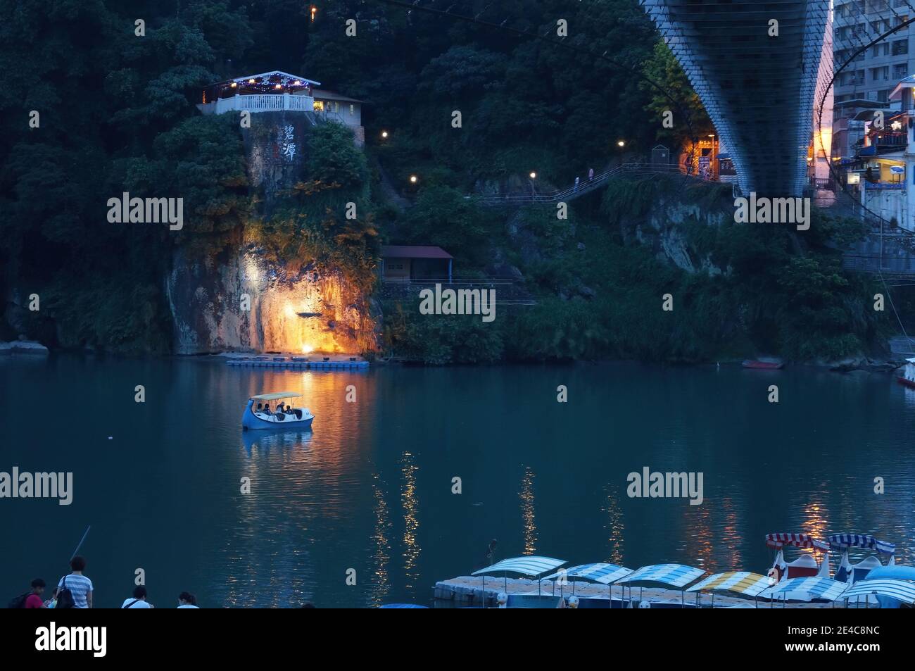 Night landscape around Bitan area at Taipei, Taiwan Stock Photo - Alamy