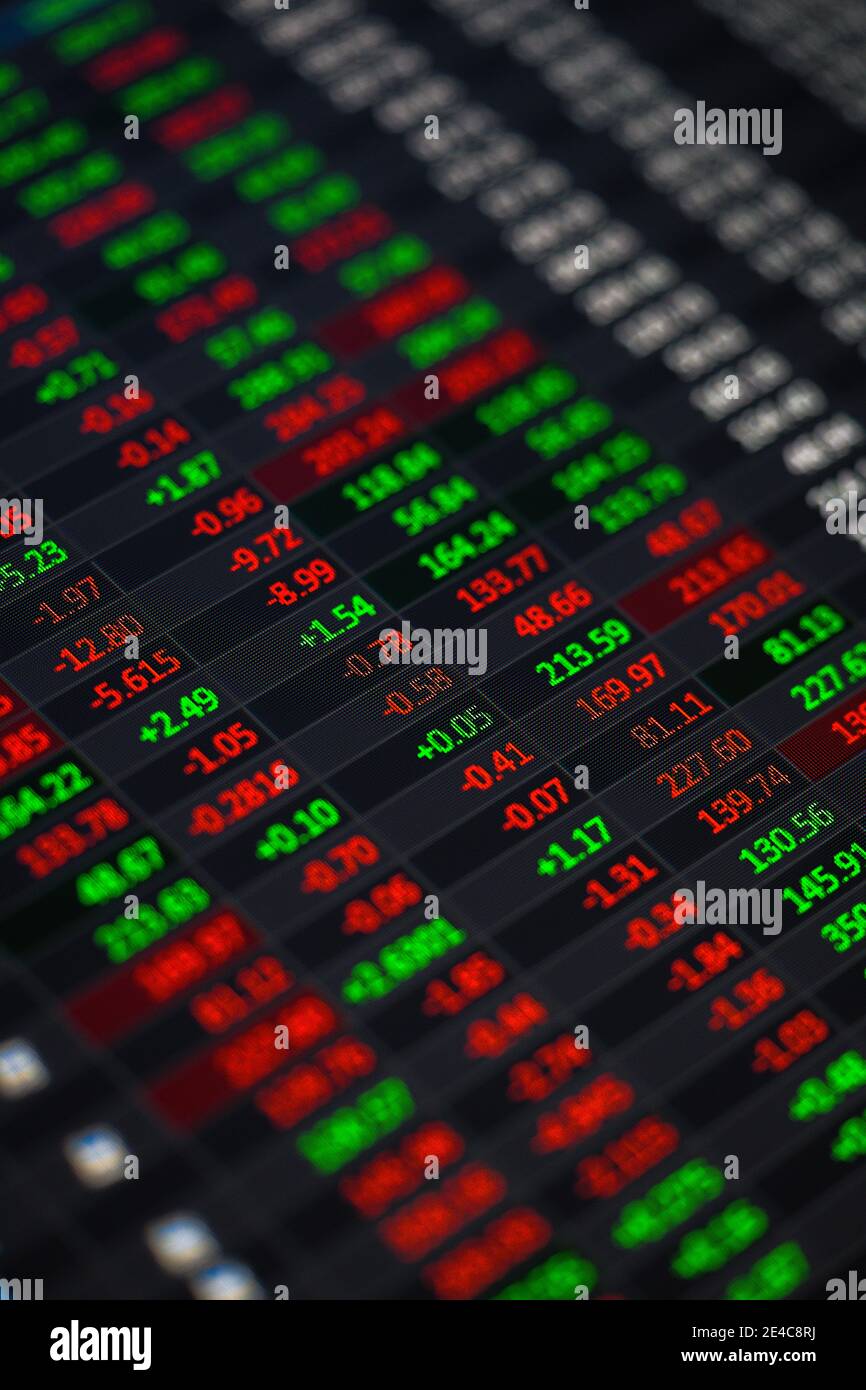 Stock market charts, data , trends Stock Photo - Alamy