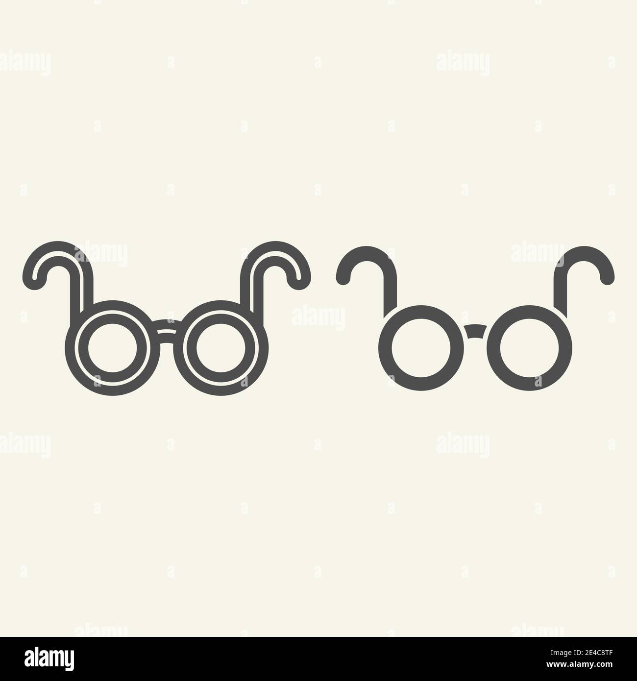 Glasses line and solid icon. Spectacles optical symbol outline style ...