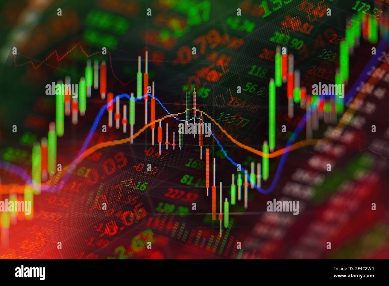 Stock market charts, data , trends Stock Photo - Alamy
