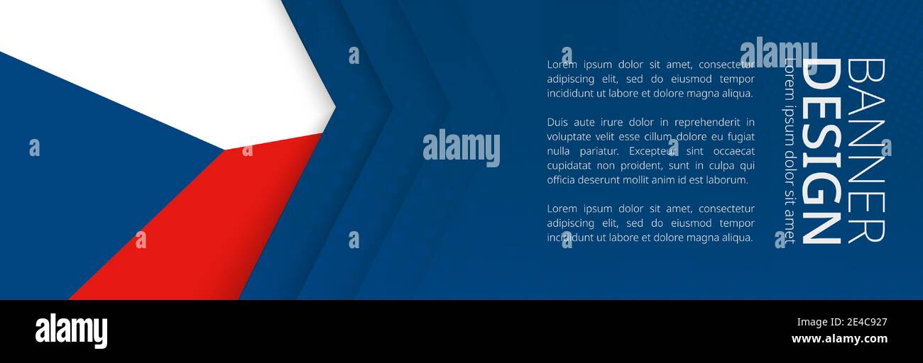 Banner template with flag of Czech Republic for advertising travel ...