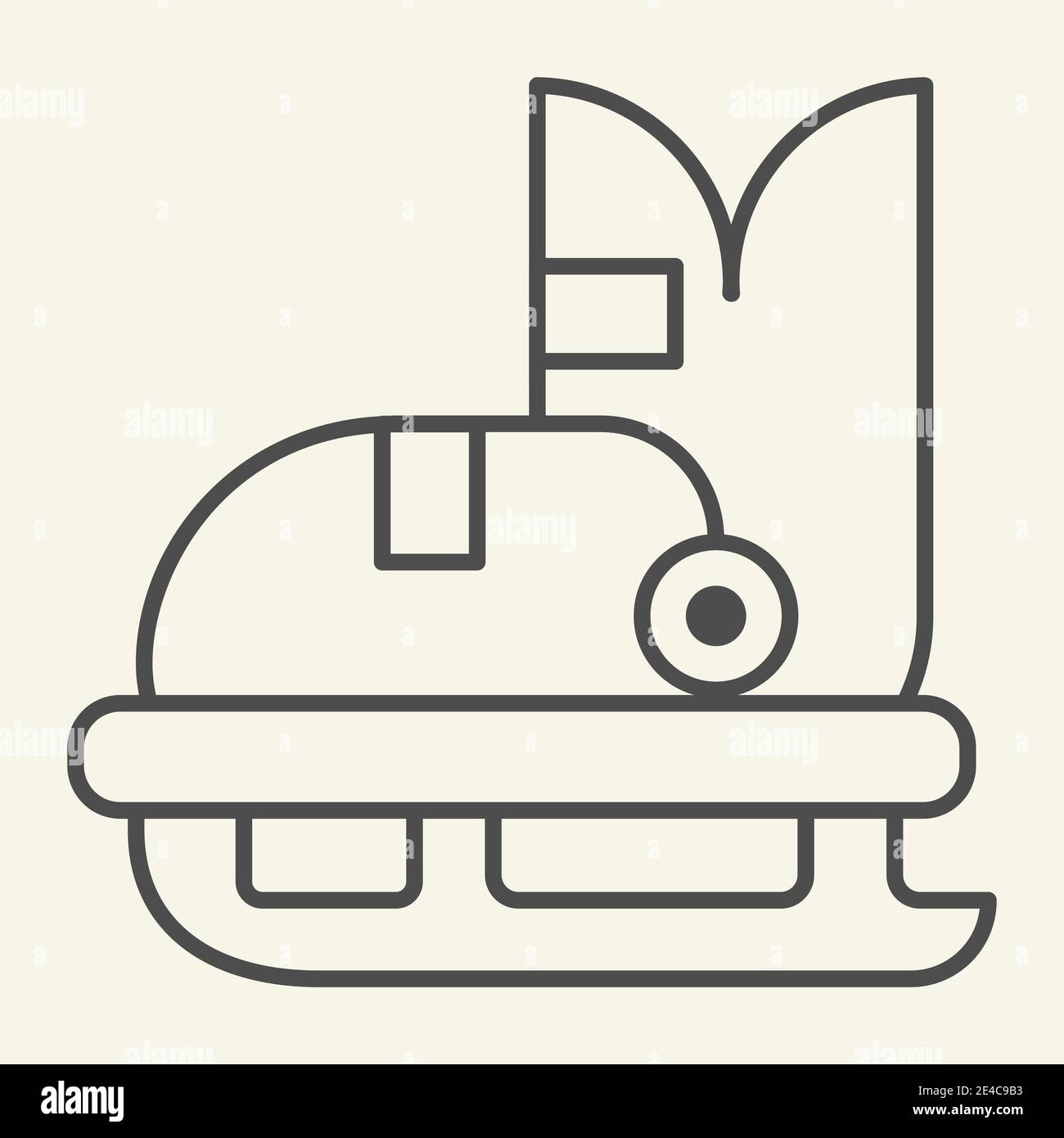 Skates thin line icon. Skating outline style pictogram on beige ...