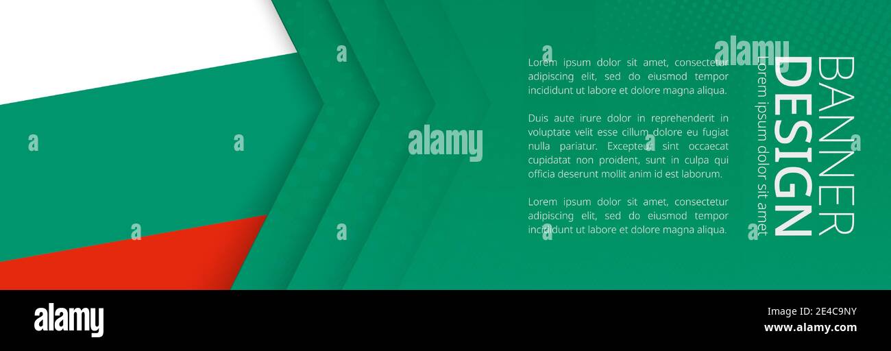 Banner template with flag of Bulgaria for advertising travel, business ...