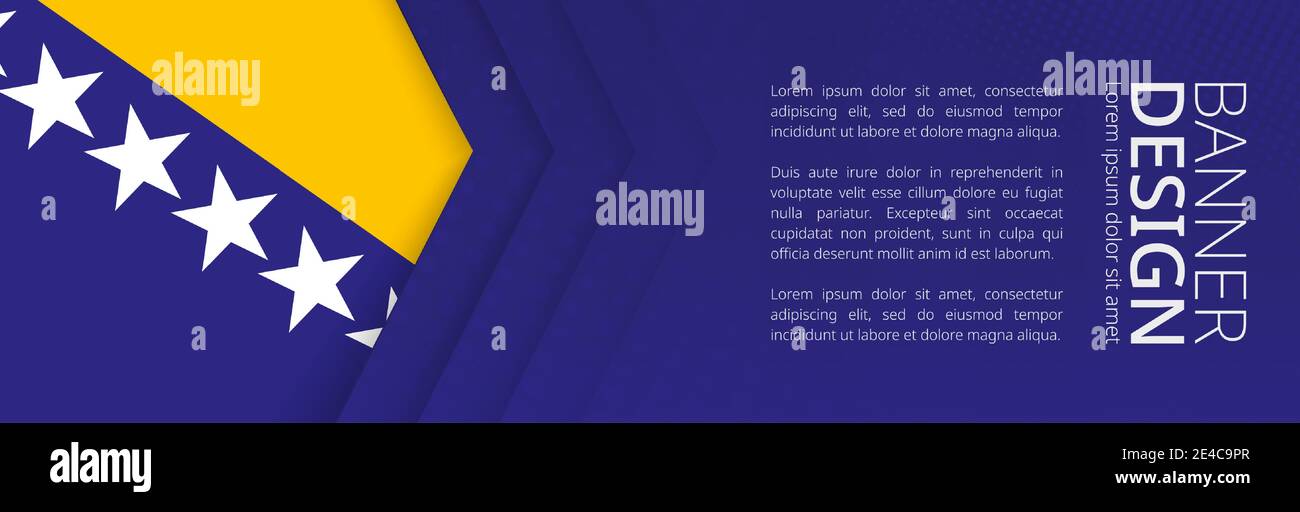 Banner template with flag of Bosnia and Herzegovina for advertising ...