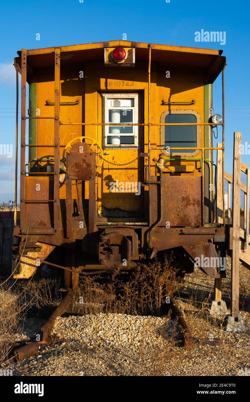 Old abandoned rail car in rural Illinois Stock Photo - Alamy