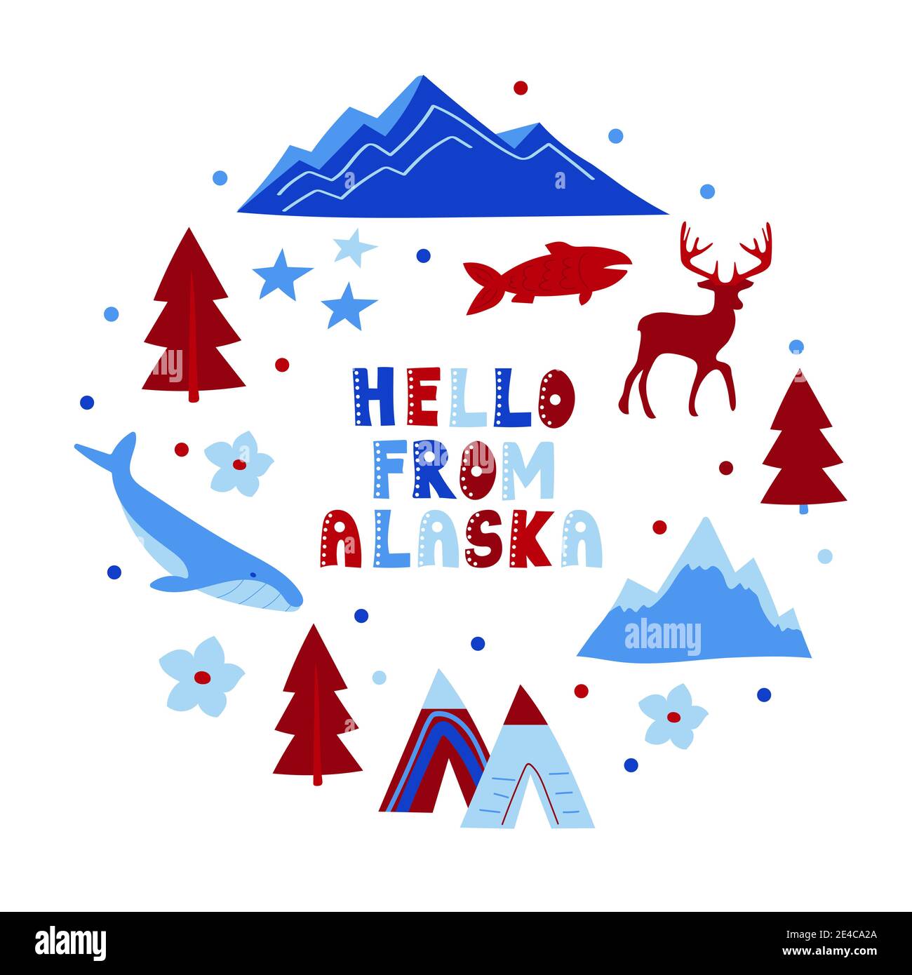 Nature alaska map Stock Vector Images - Alamy