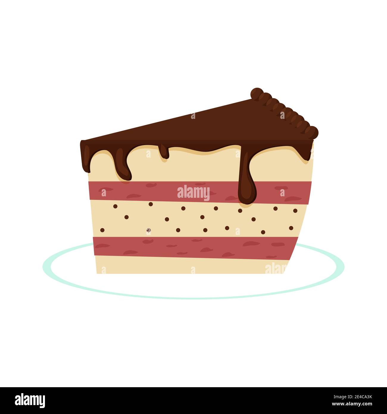 Chocolate cake black glaze Stock Vector Images - Alamy