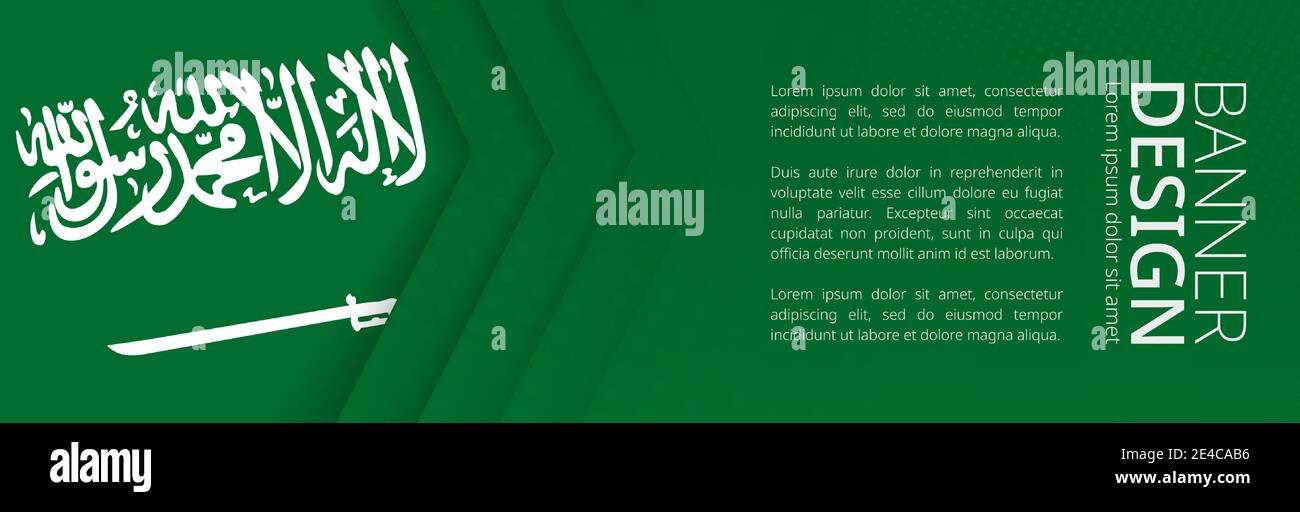 Banner template with flag of Saudi Arabia for advertising travel ...