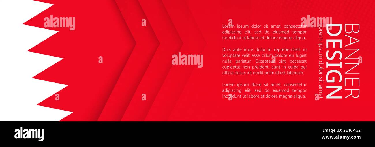 Banner template with flag of Bahrain for advertising travel, business ...