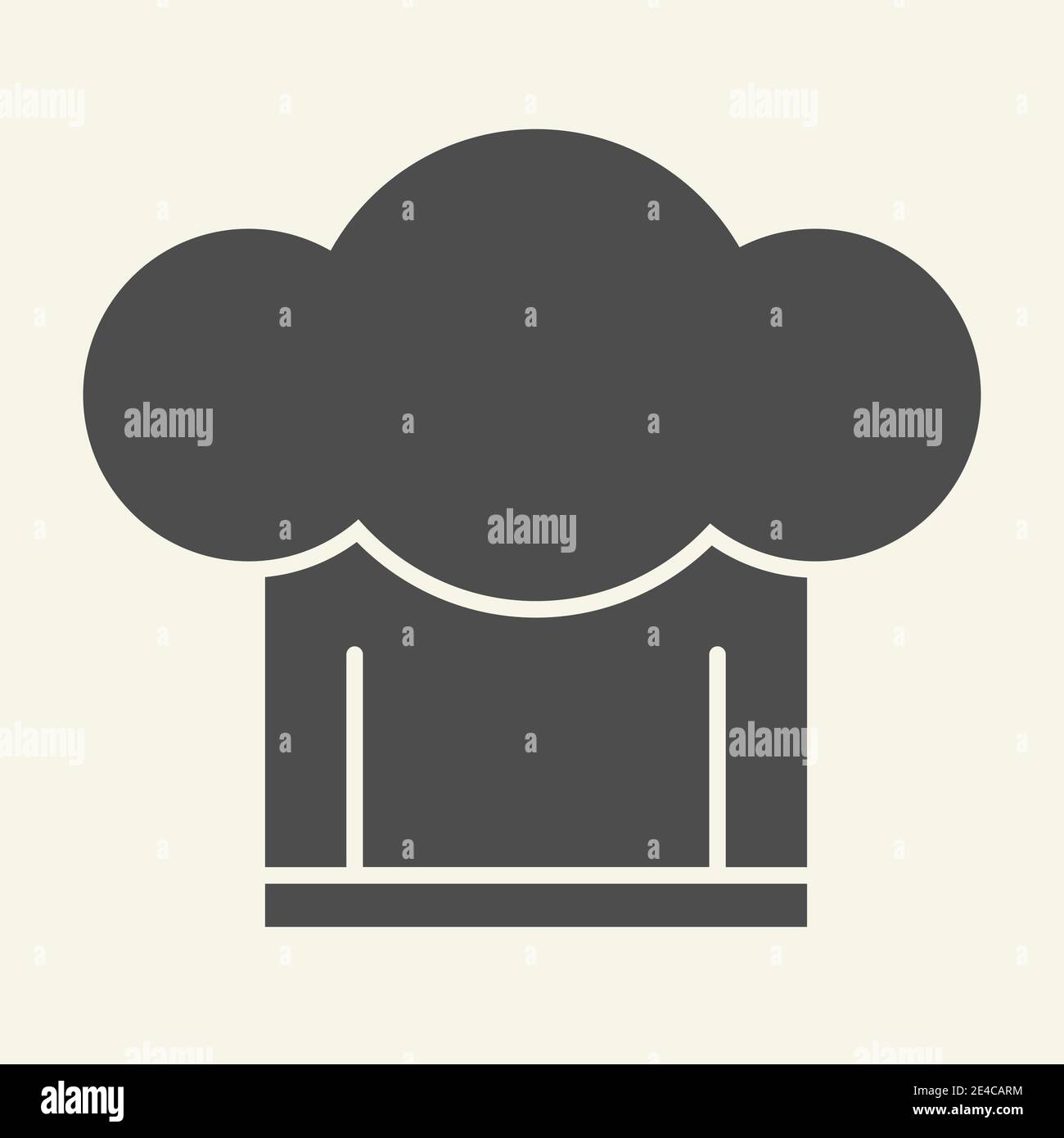 Chef hat solid icon. Cooking cap symbol, glyph style pictogram on beige ...