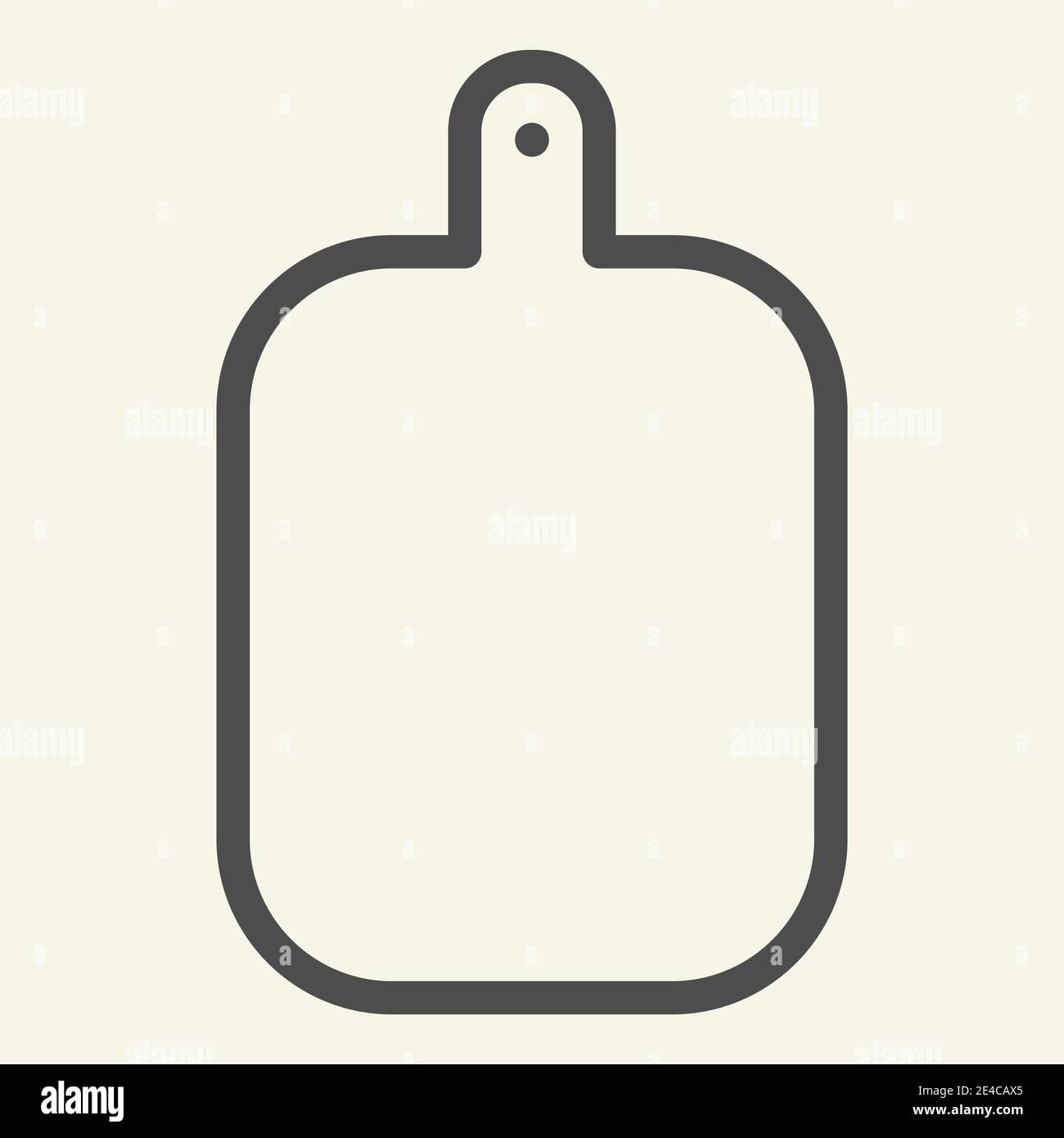 Cutting board line icon. Wooden chopping board symbol, outline style ...