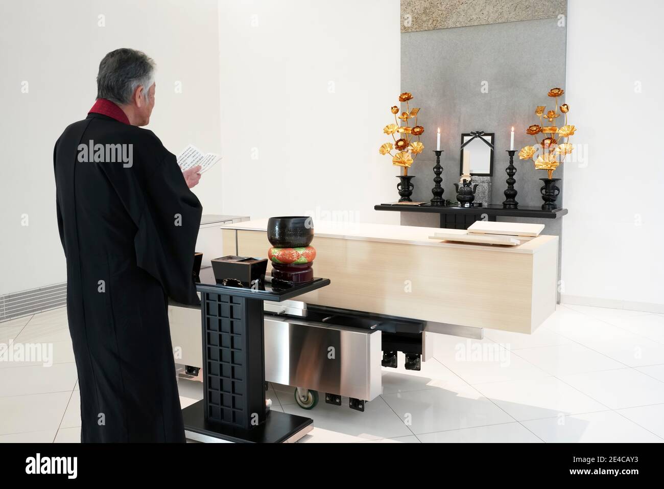 KAGAWA, JAPAN - JANUARY 12 : The funeral of Mituo Yokoyama, Style of a ...