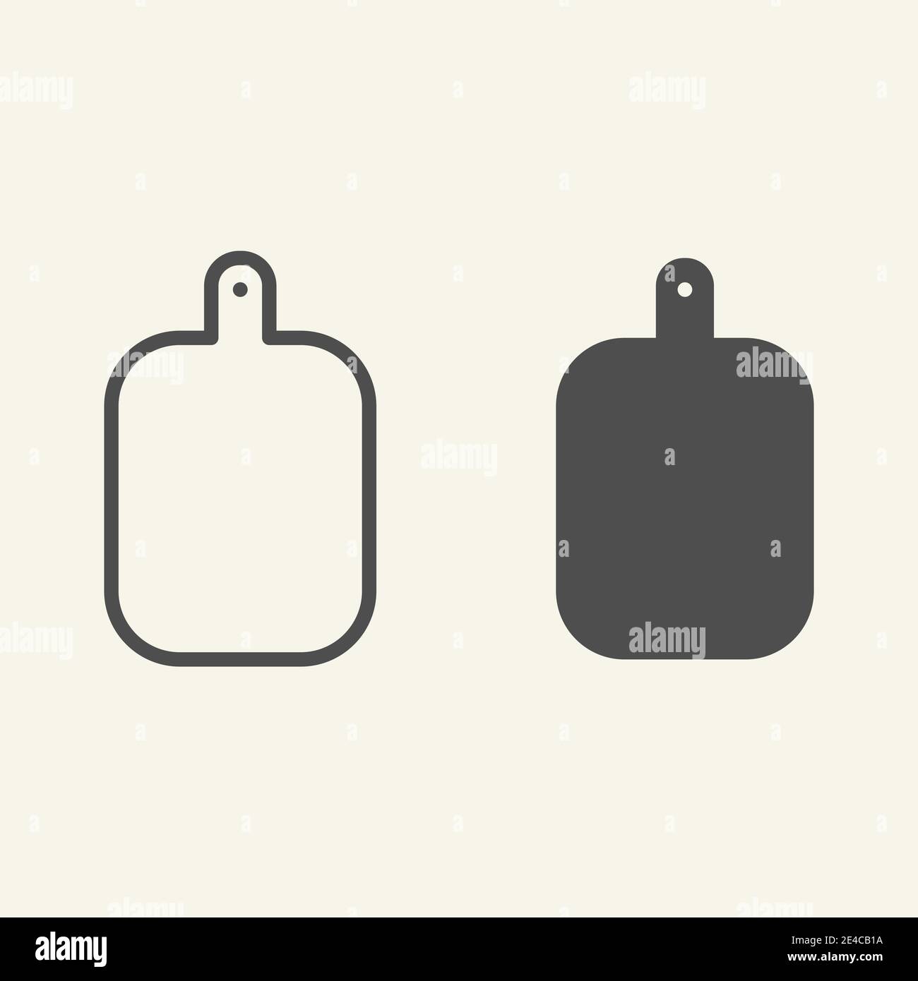 Cutting board line and solid icon. Wooden chopping board symbol ...