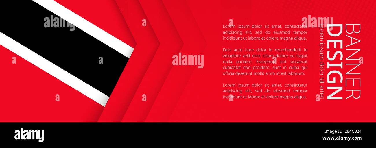 Banner template with flag of Trinidad and Tobago for advertising travel ...