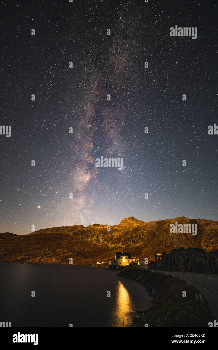 Milky way lake switzerland hi-res stock photography and images - Alamy