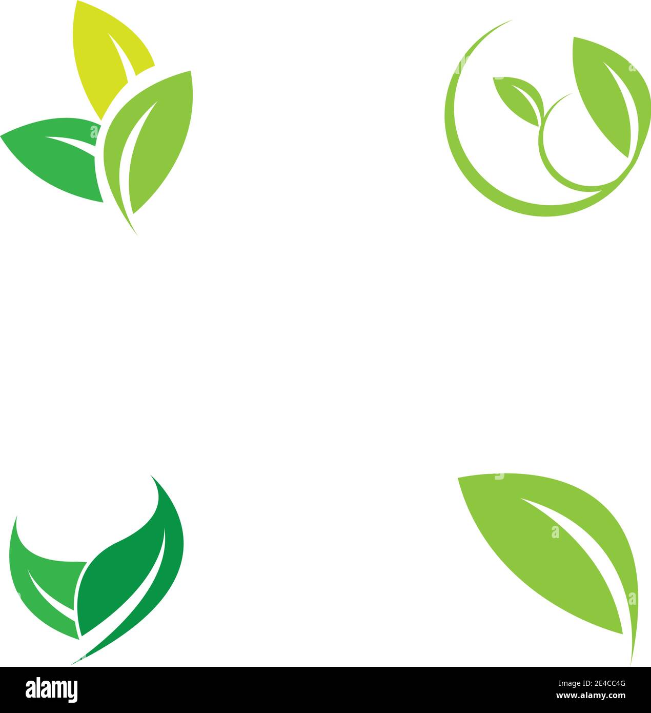 green leaf logo vector Stock Vector Image & Art - Alamy