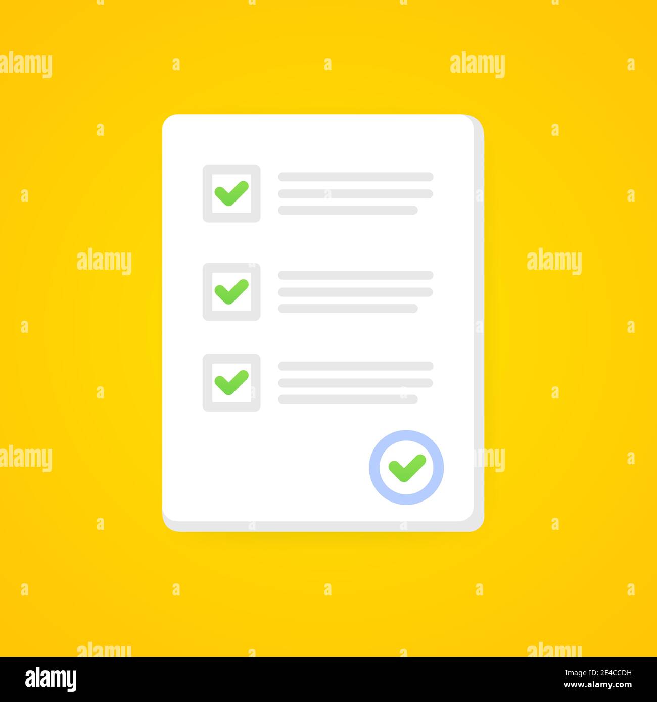 Survey or exam form paper with answer checklist quiz and evaluation of ...