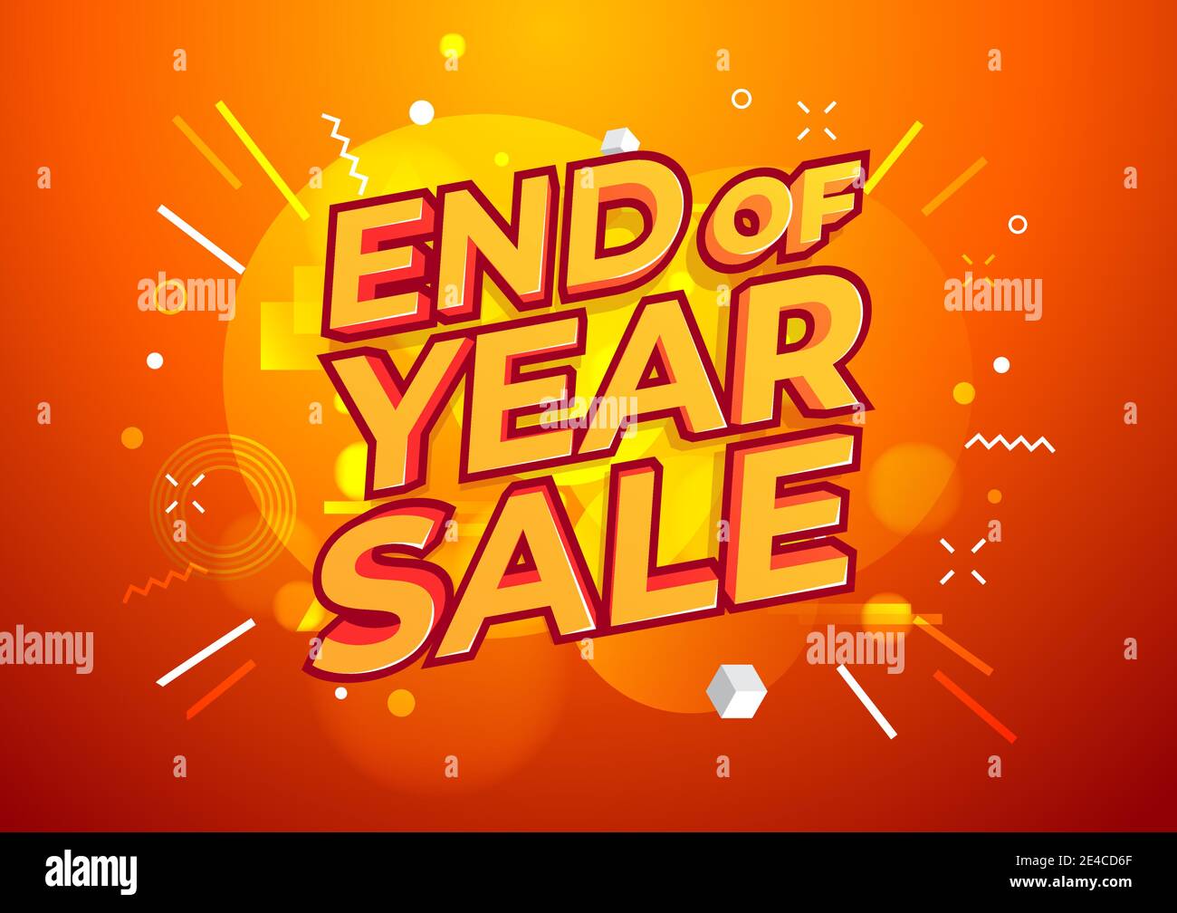 End of year sale banner. Sale banner template design Stock Vector Image ...
