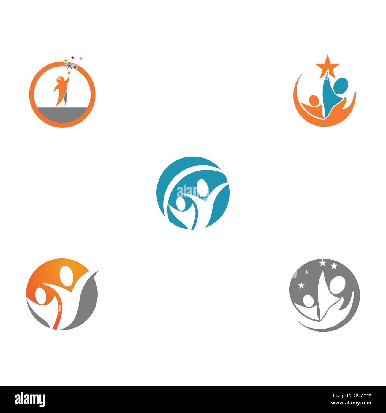 Set Human character logo sign illustration vector design Stock Vector ...