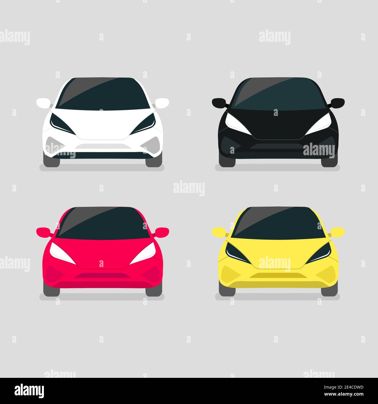 Modern electric car front view Stock Vector Image & Art - Alamy