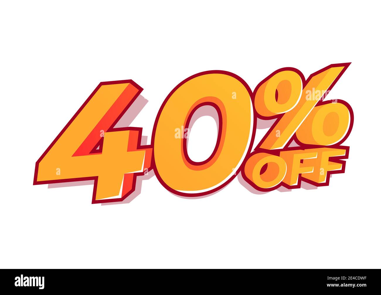 Sale 40% off price Stock Vector Images - Alamy