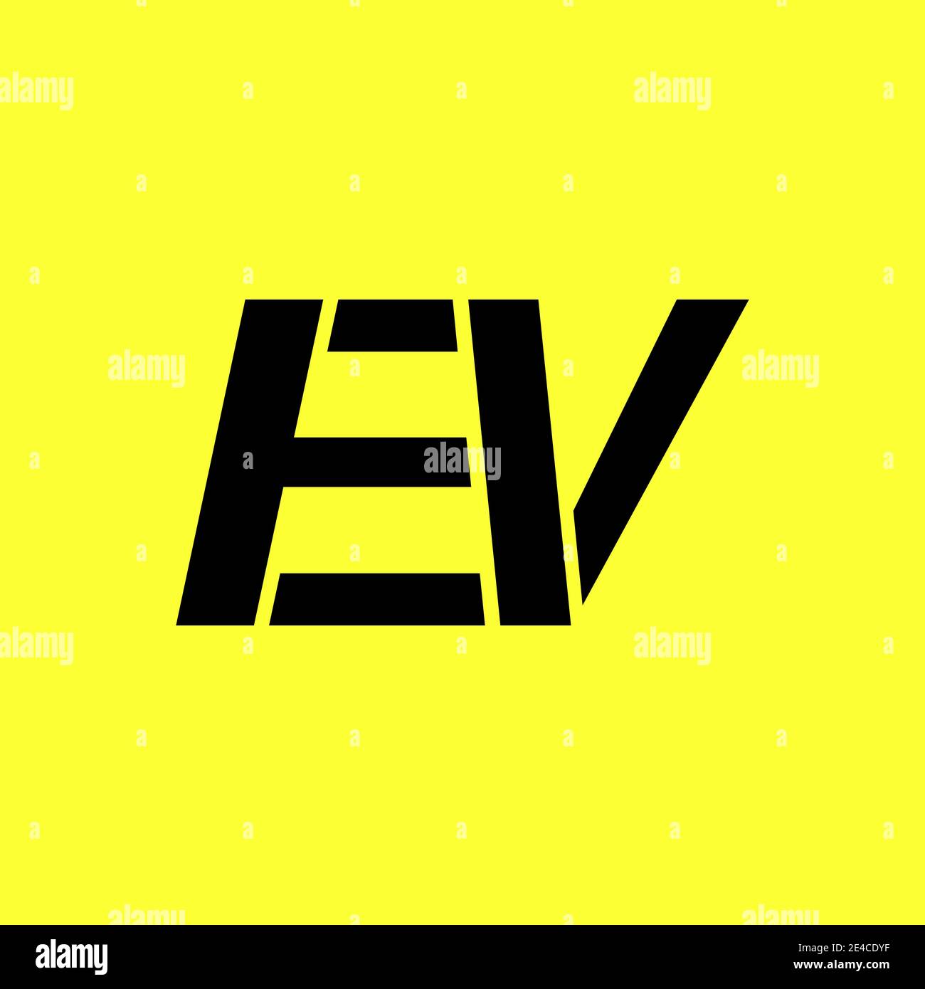 EV logo design. EV power letter Logo Design Stock Vector Image & Art ...