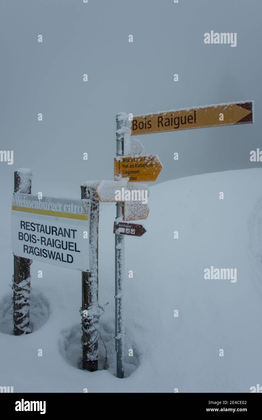 Fog sign signpost signs hi-res stock photography and images - Alamy